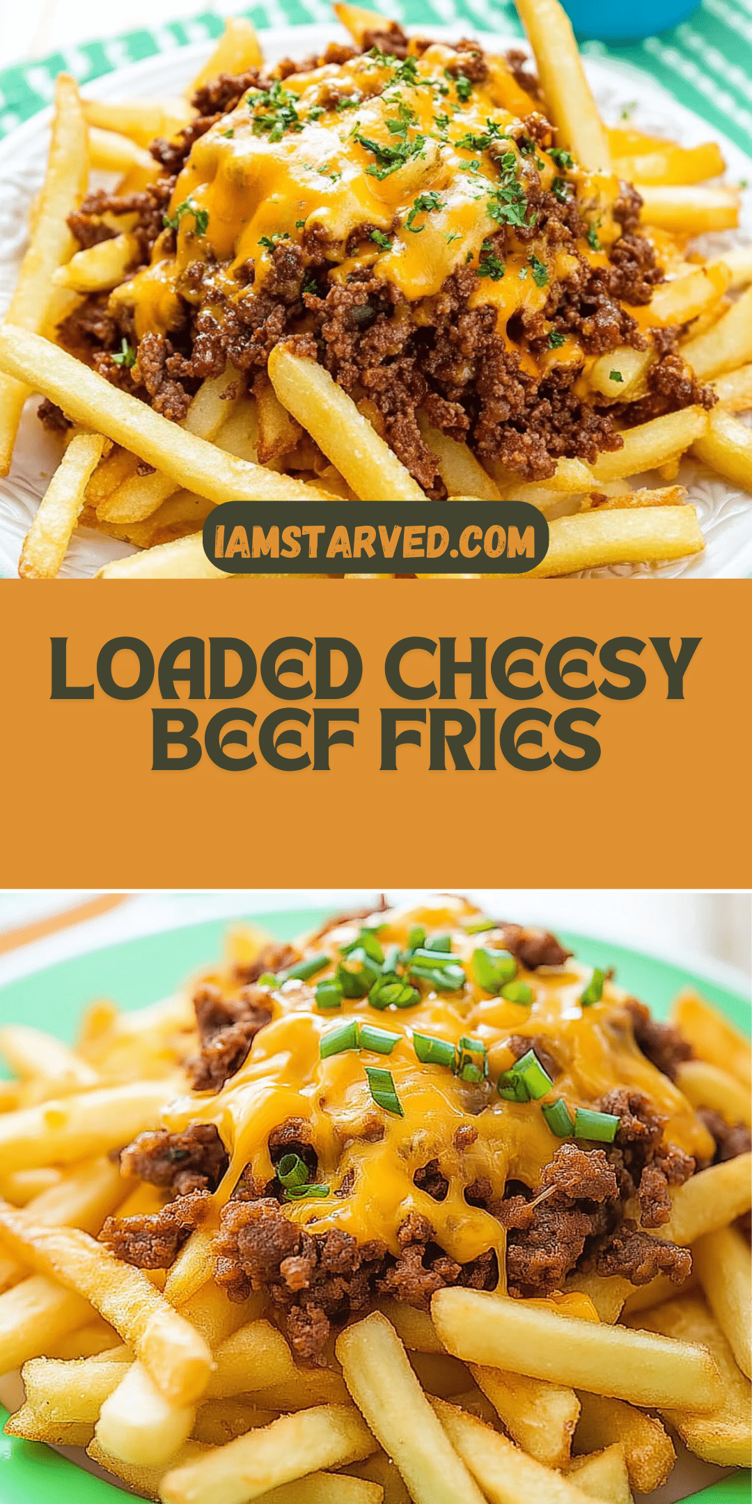 Loaded Cheesy Beef Fries | Iam Starved