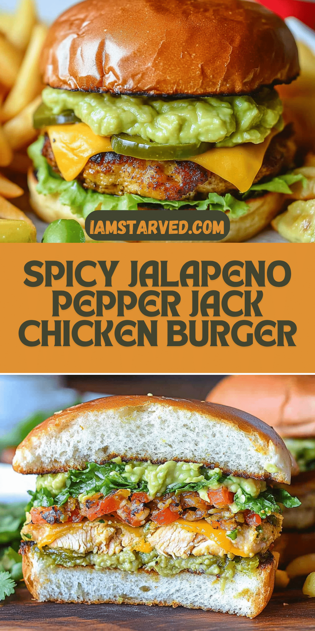 Jalapeno Pepper Jack Chicken Burger | Iam Starved