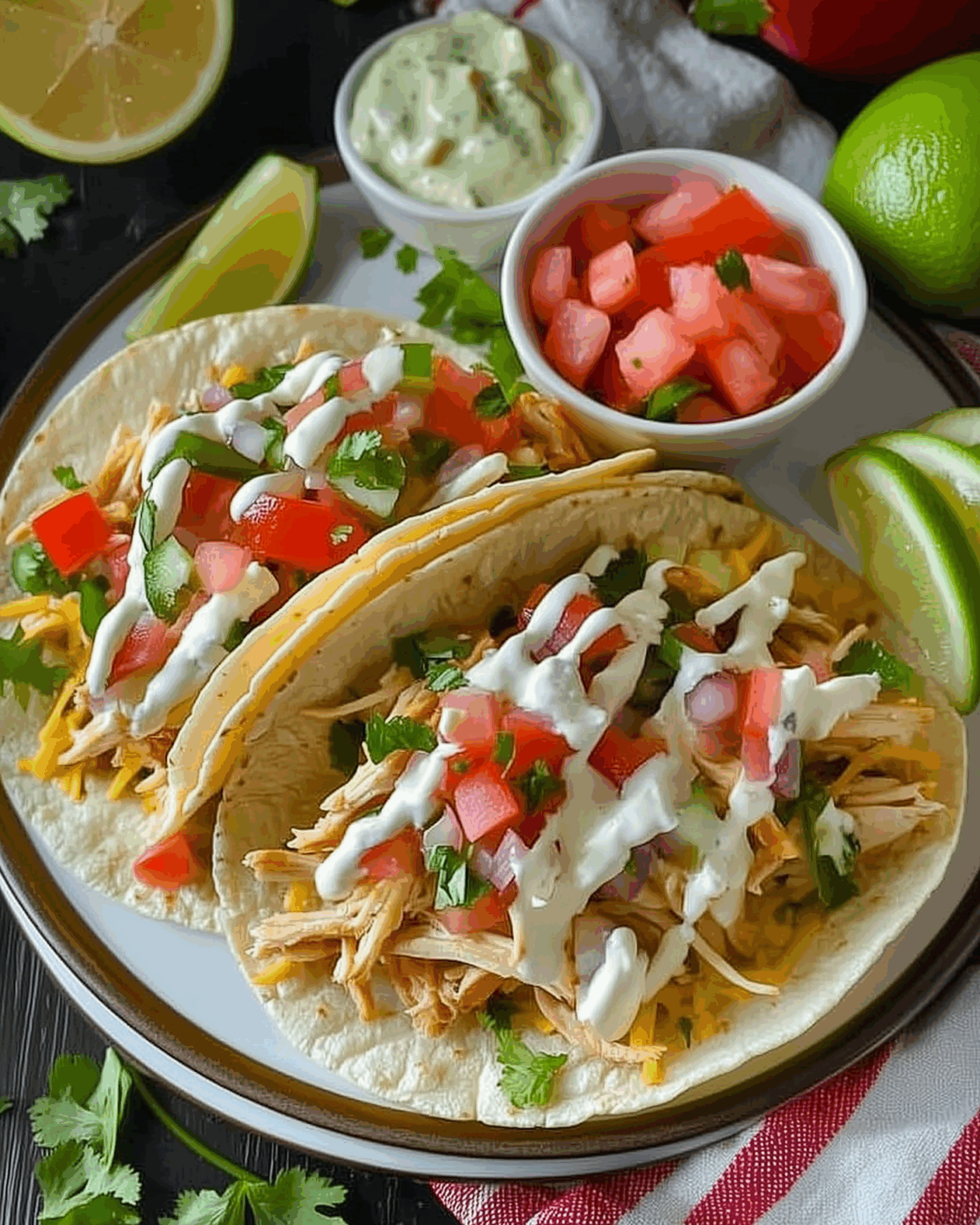Slow Cooker Ranch Chicken Tacos | Iam Starved