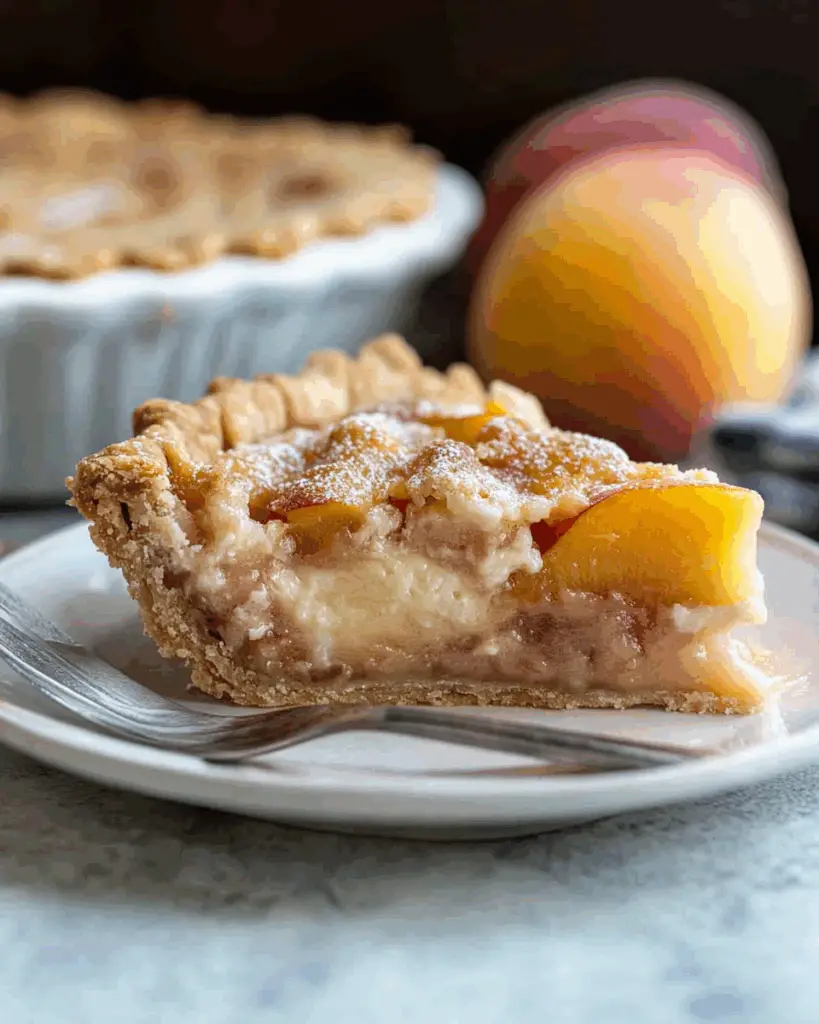 Sour Cream Peach Pie | Iam Starved
