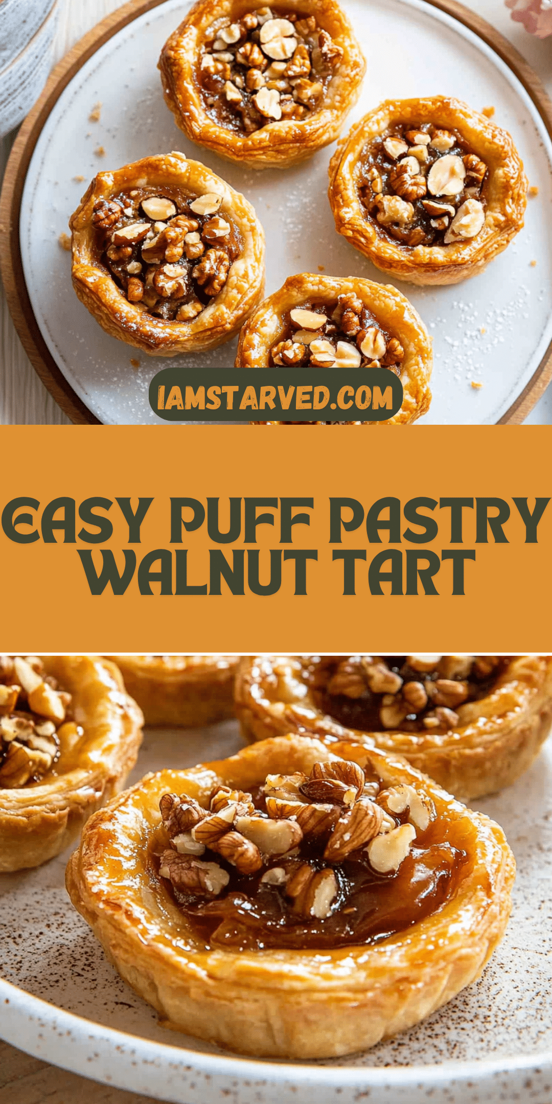 Puff Pastry Walnut Tart | Iam Starved