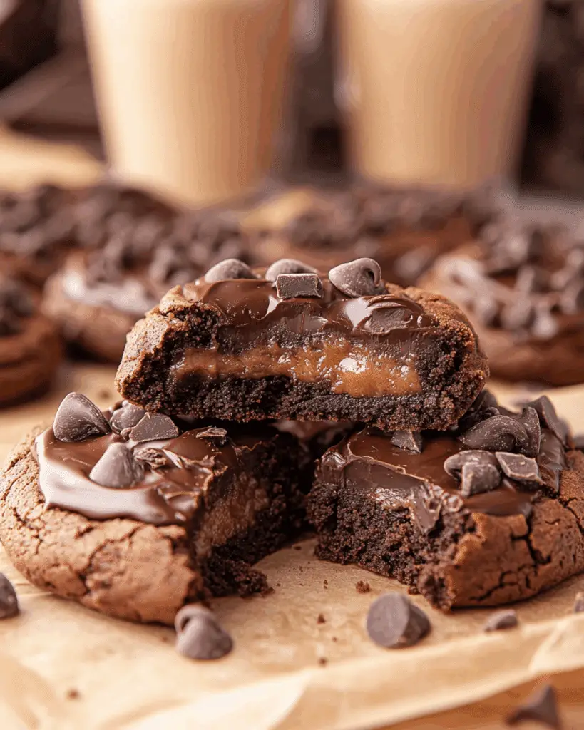Chocolate Caramel Stuffed Cookies | Iam Starved