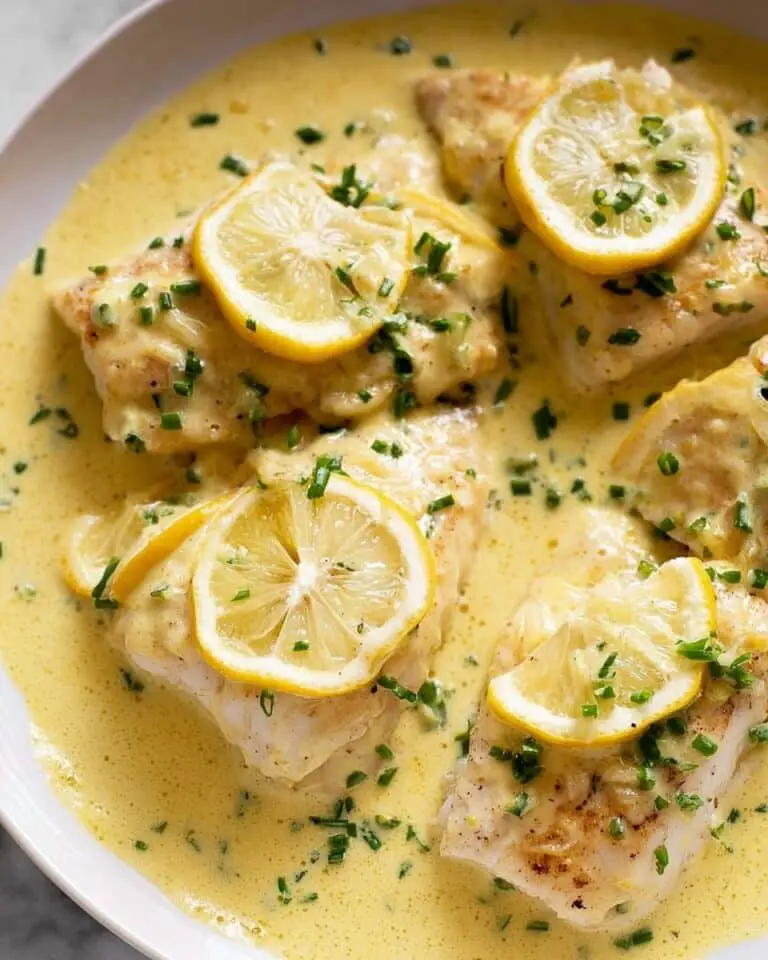Baked Fish with Lemon Cream Sauce: Easy and Elegant Seafood