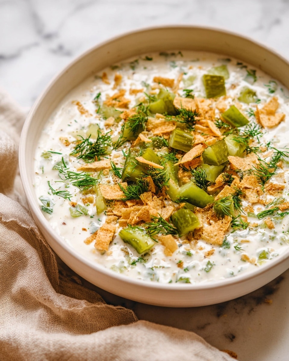 The Best Easy High Protein Dill Pickle Dip – Delicious & Quick