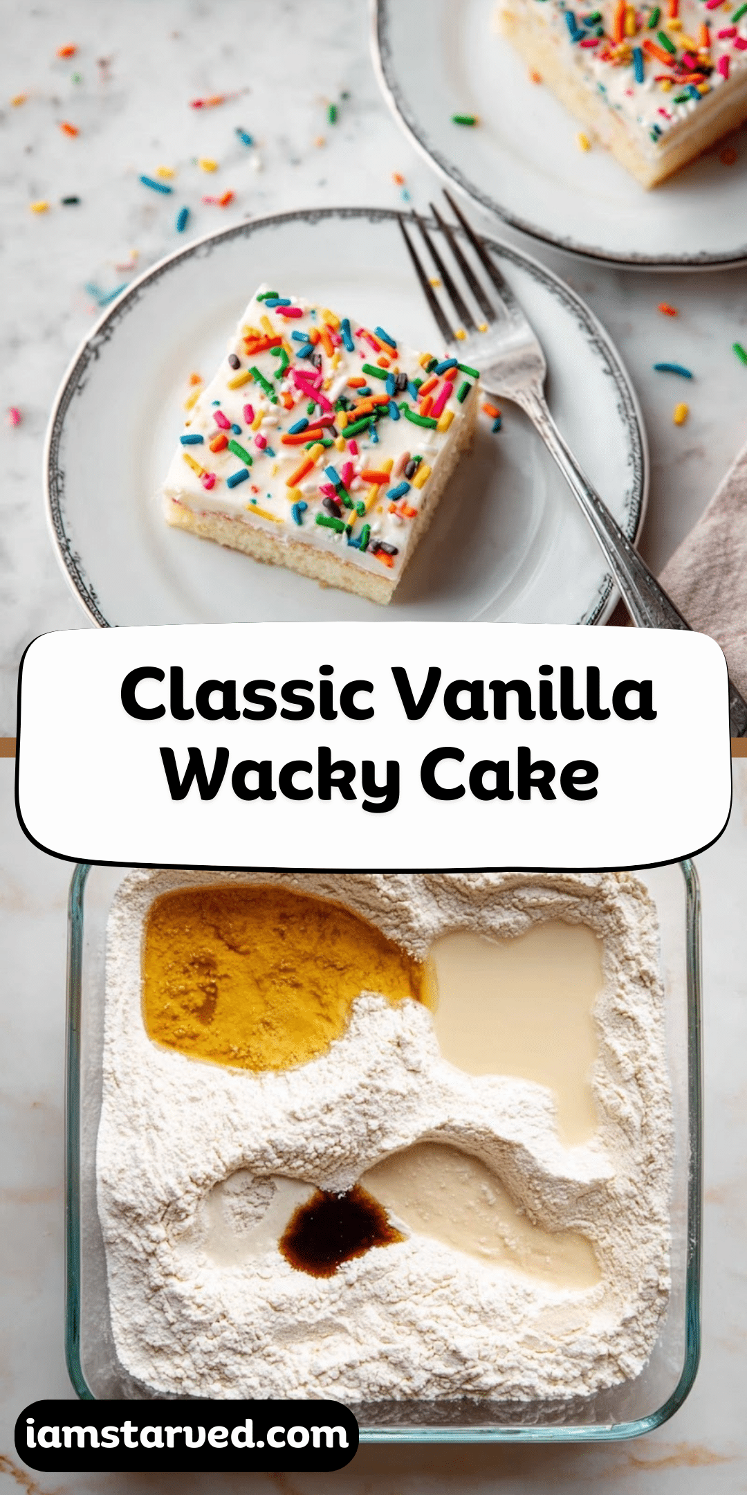 Vanilla Wacky Cake with Sprinkles – Easy & Festive Celebration Cake